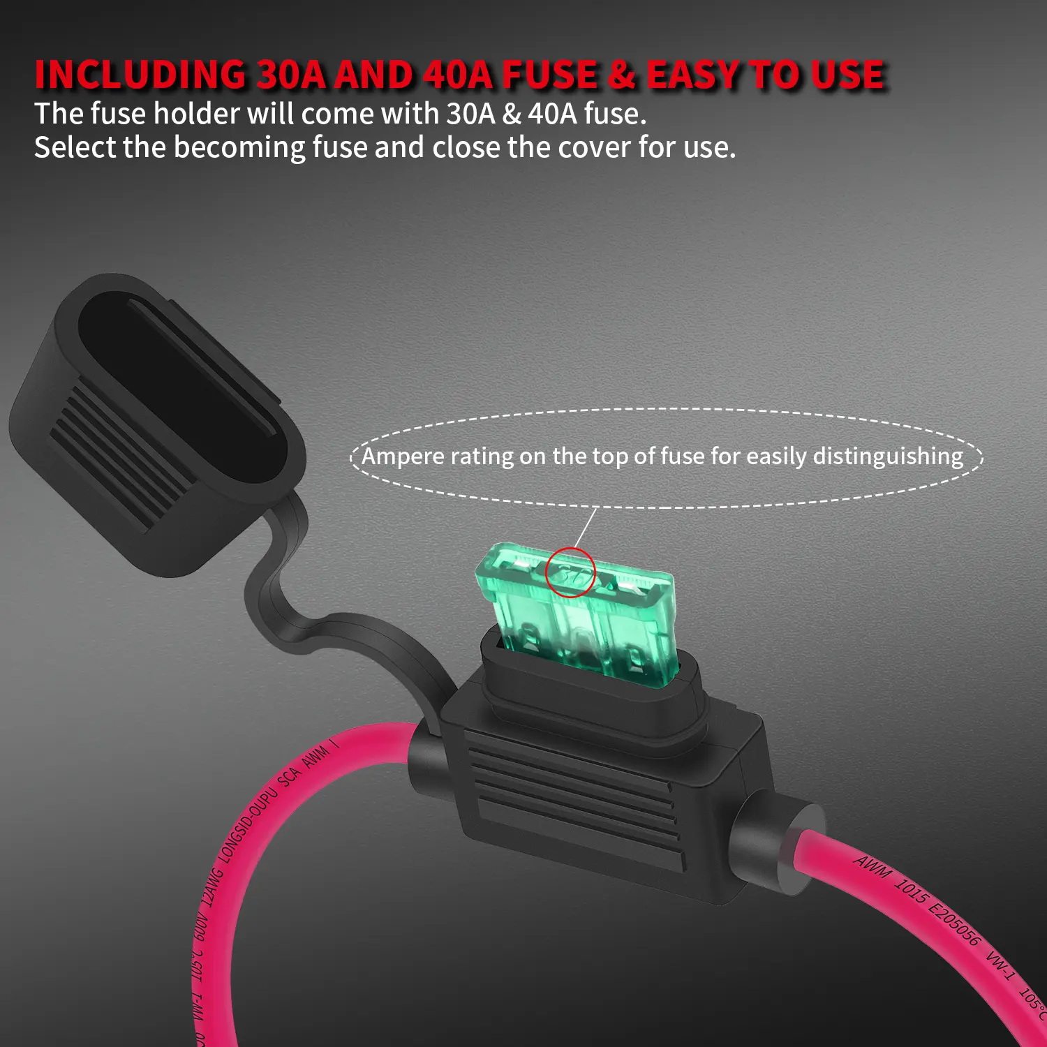 Solar Controller 15 Amp Waterproof Solar Fuse Holder - IP67 Rated For ...