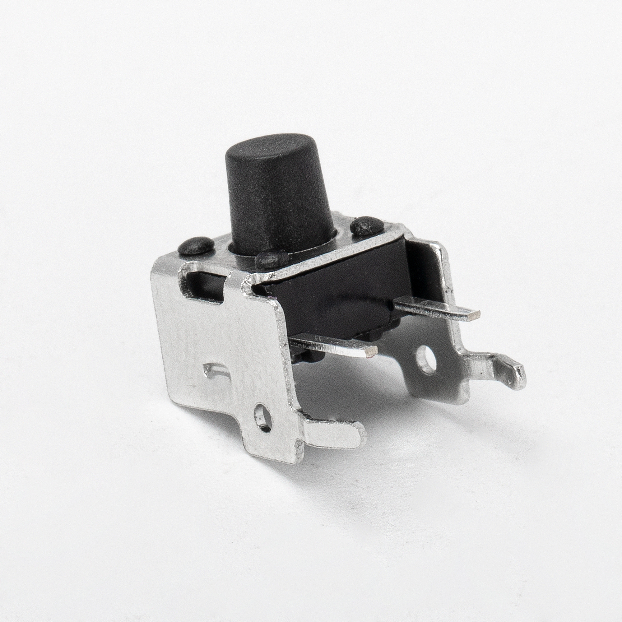 6*6*7mm SPST Black Button Right Angle Tact Switch - DAIER