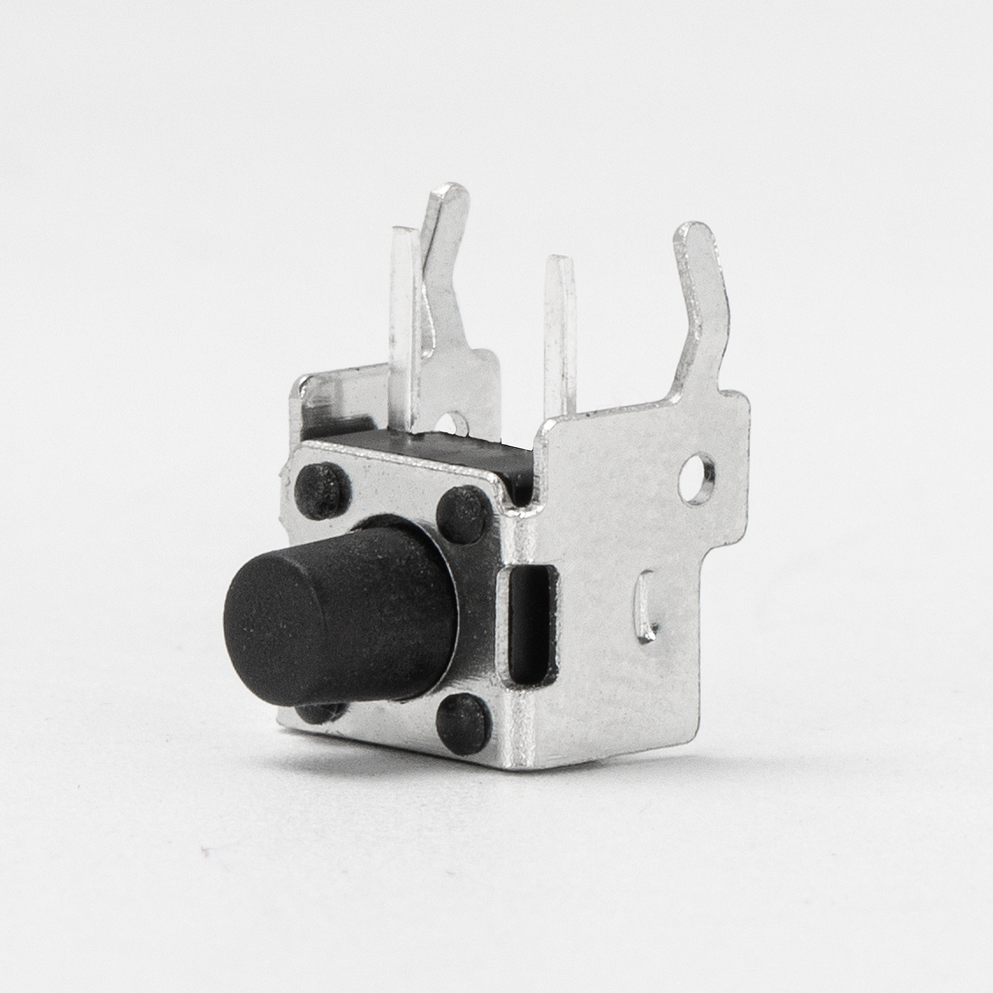 6*6*7mm SPST Black Button Right Angle Tact Switch - DAIER