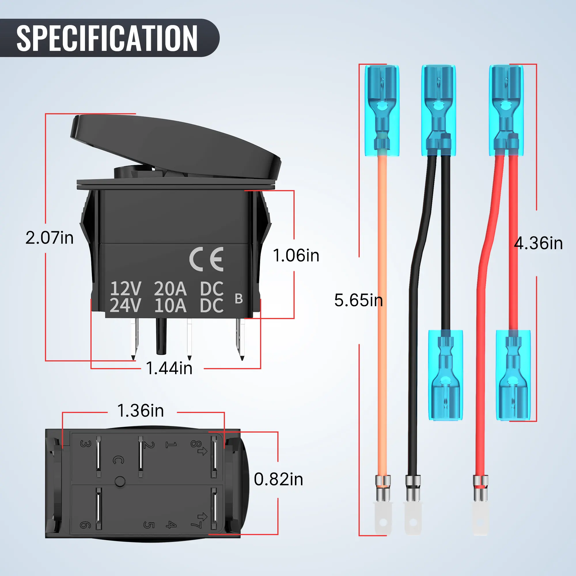 Diagrama de fiação de interruptor rocker 4 pinos 12v