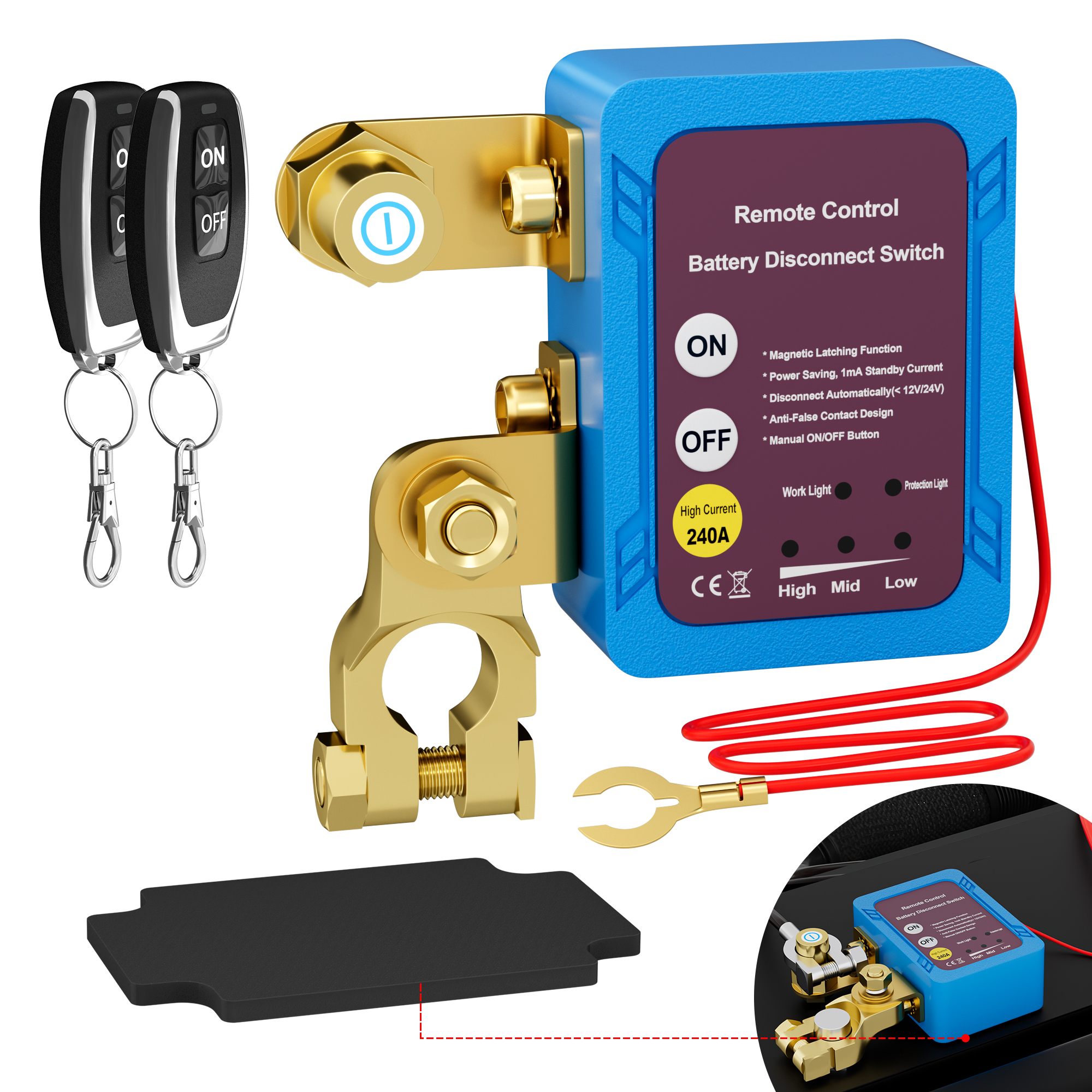 Kill Switch Anti Theft Car Aazon.co: Reote Battery Disconnect Switch ...
