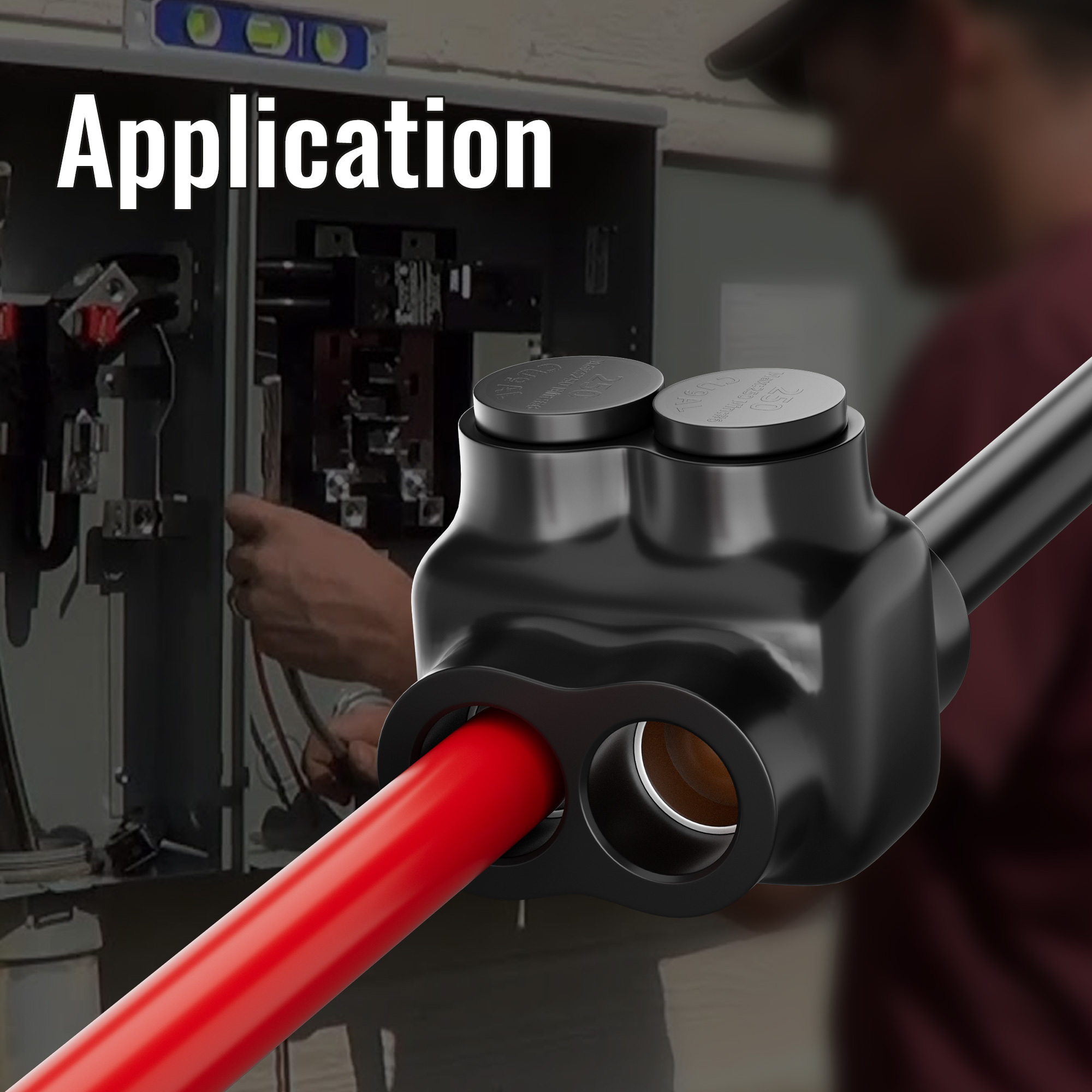 250MCM-6 AWG 2 Port Dual Entry Power Insulated Tap Connector - DAIER