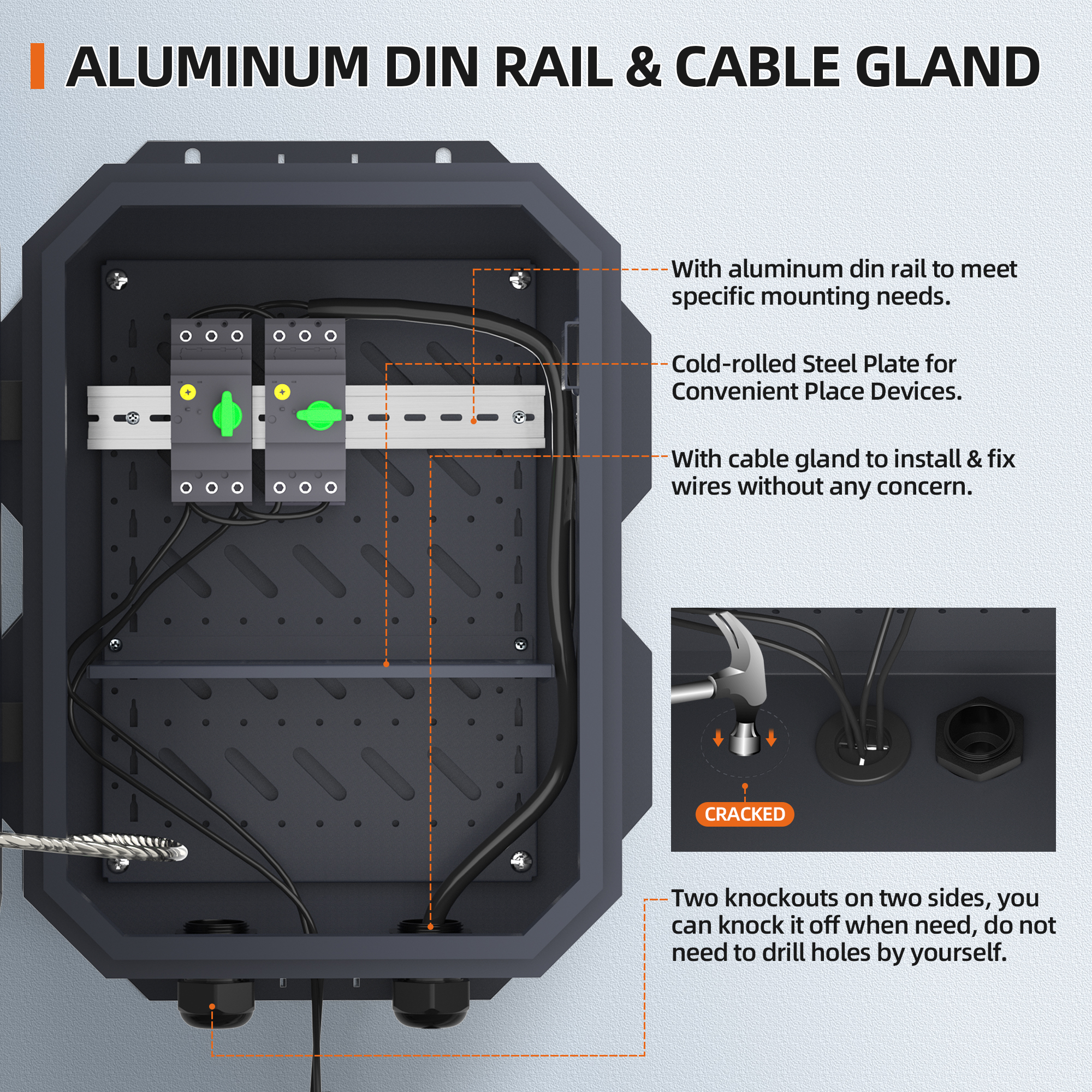 Weatherproof Vented Outdoor Enclosure Box Kit With Cold-Rolled Steel ...