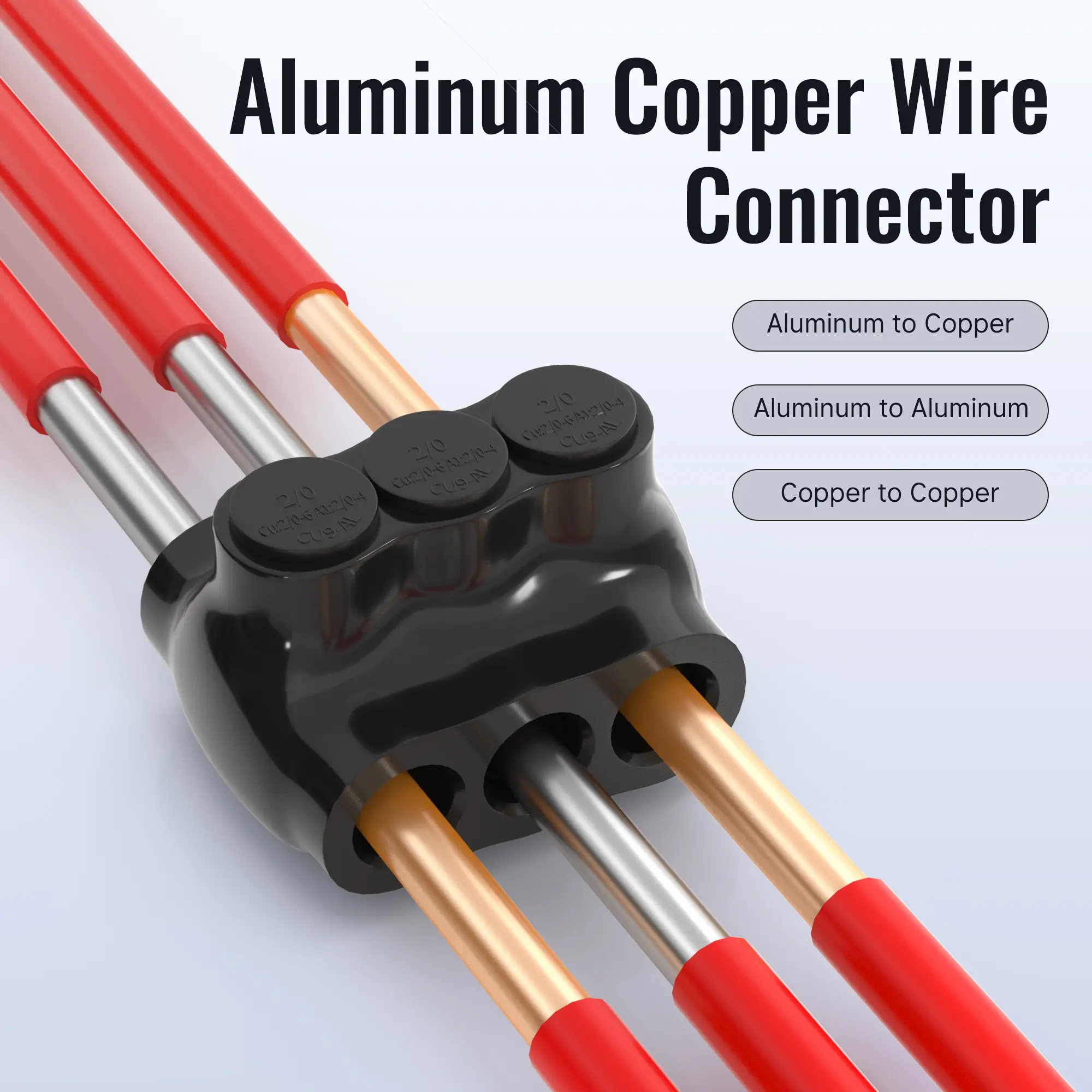 Aluminum Copper Dual Rated Connector Morris Products 97624 Black ...