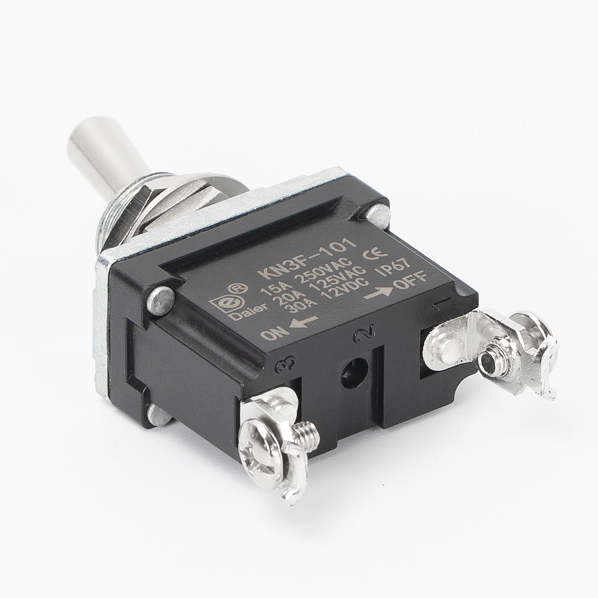 30A 12VDC IP67 2-Pin SPST Waterproof ON-OFF Toggle Switch