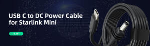 Starlink Mini USB-C To DC Power Adapter Cable For 65W+ To 100W PD Source