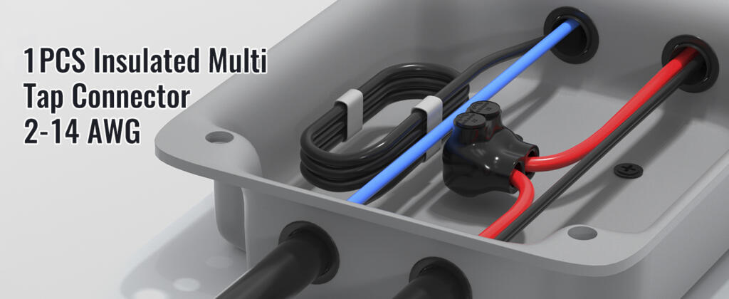 2-14 AWG 2-Port Single-Side Multi-Tap Pre-Insulated Connector For ...