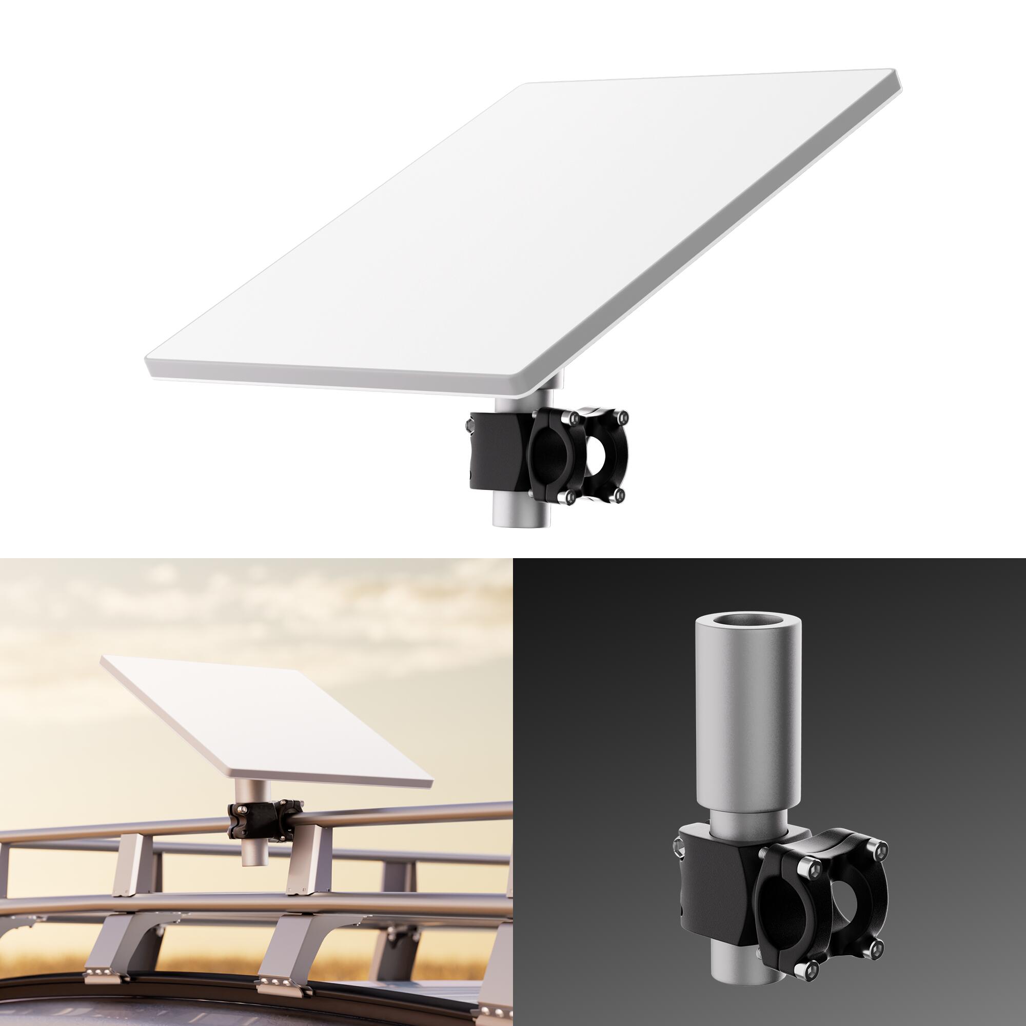 Starlink Mini Aluminum Alloy Pole Mount Fits With Original Pipe Adapter ...
