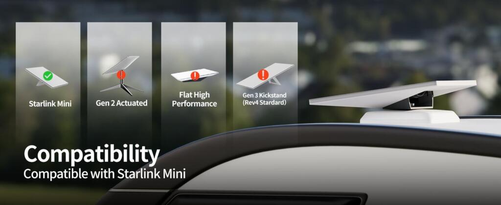 Starlink Mini Mobility Mount Aluminum Alloy Anti-Theft Kickstand Kit