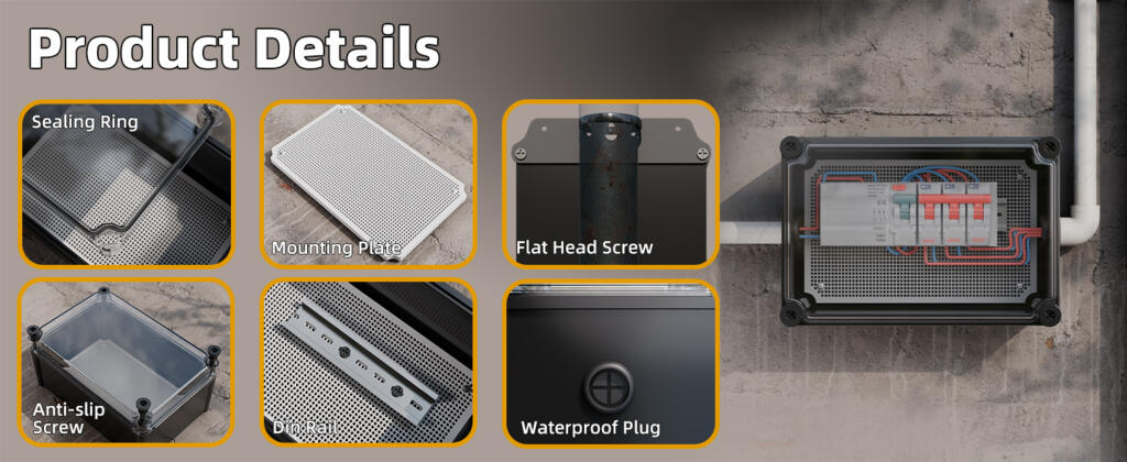IP66 Outdoor Electrical Junction Box Kit - 11" X 7.48" X 5.12"