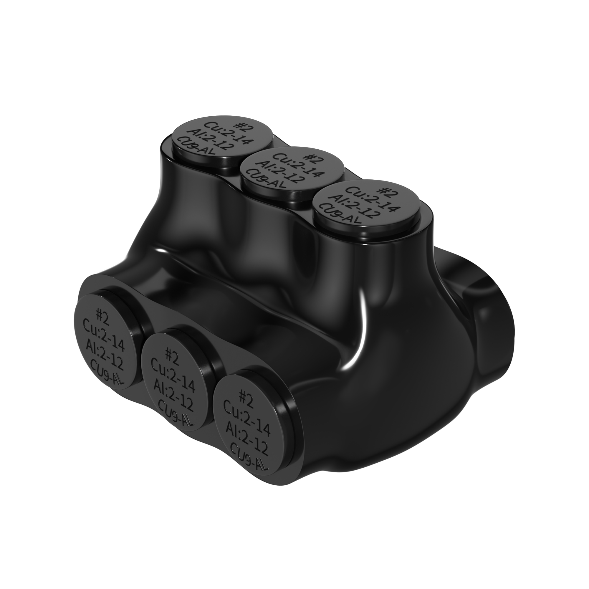 2 AWG - 14 AWG 3-Port Dual-Sided Entry Insulated Tap Connector