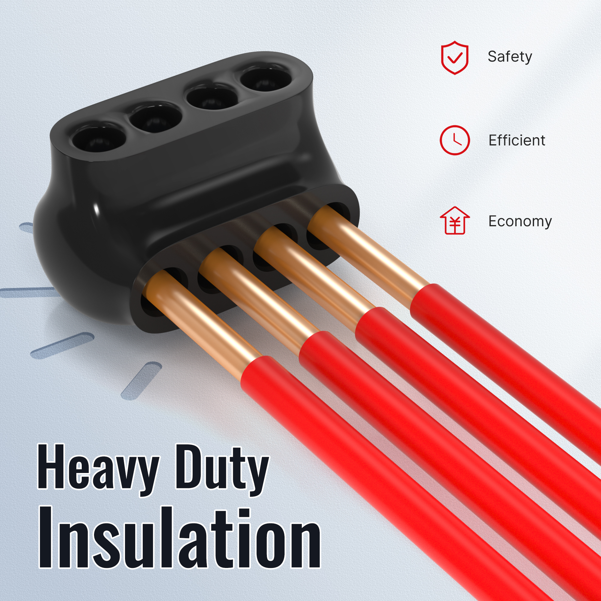 4 AWG - 14 AWG 4 Port Single-Sided Entry Pre-Insulated Multi Tap ...