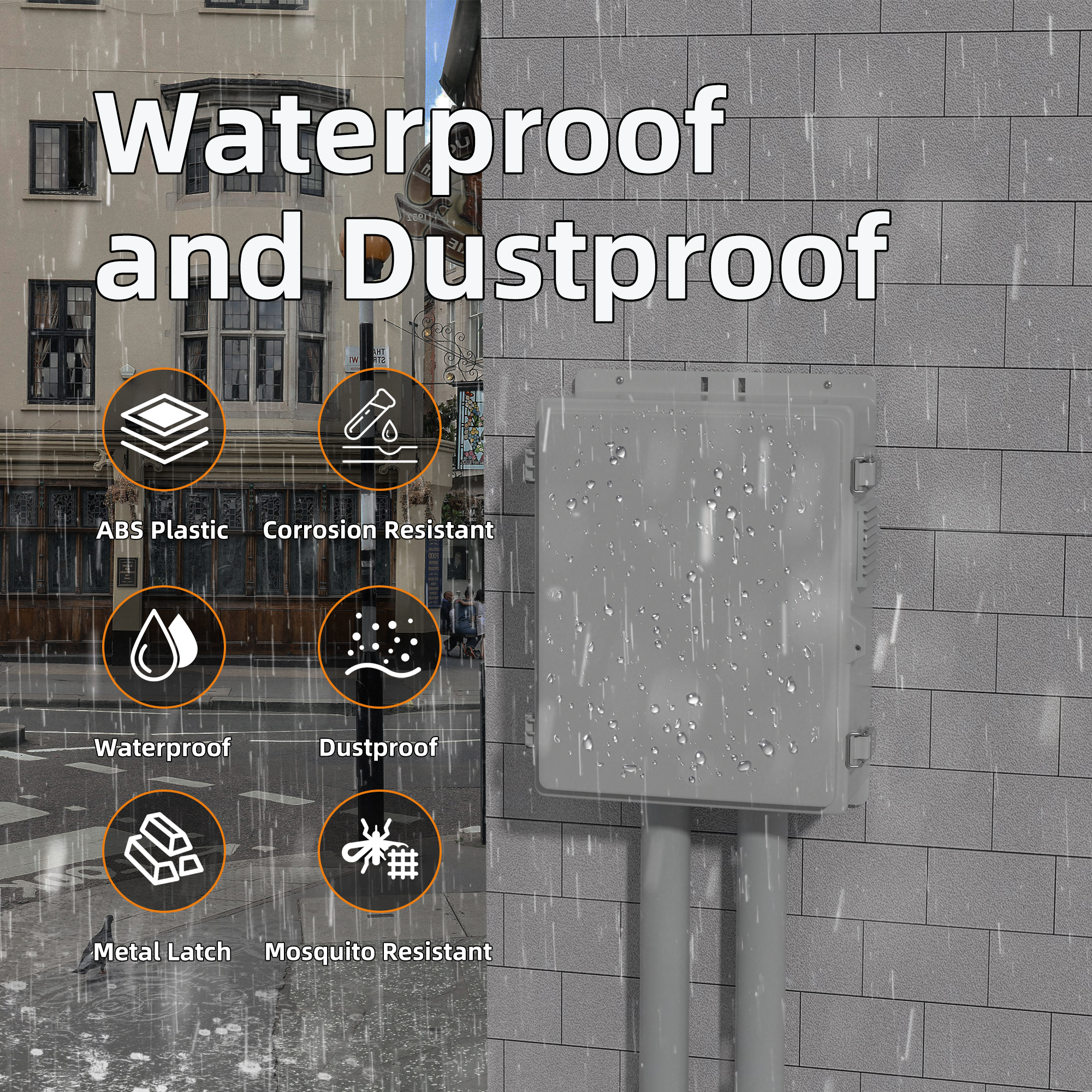 Vented Electrical Enclosure Box - Pole/Wall Mountable - 15.7"x11"x5.9"