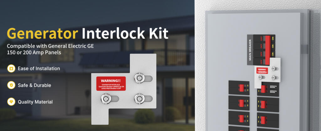 GE-200A Generator Interlock Kit | General Electric GE 150/200A, 1-1/4 ...