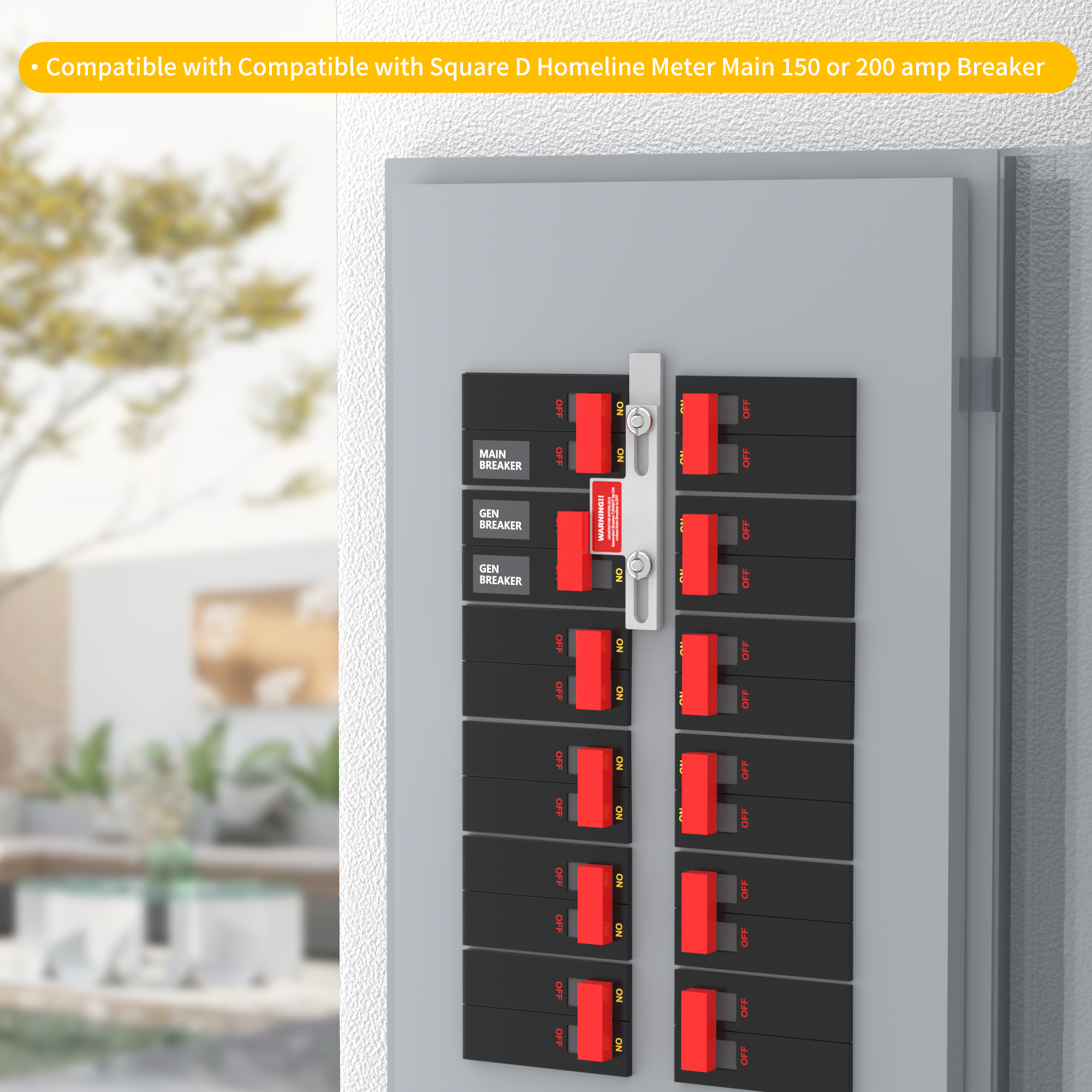 SD-200SA Generator Interlock Kit | Square D Meter Main Homeline 150/200A