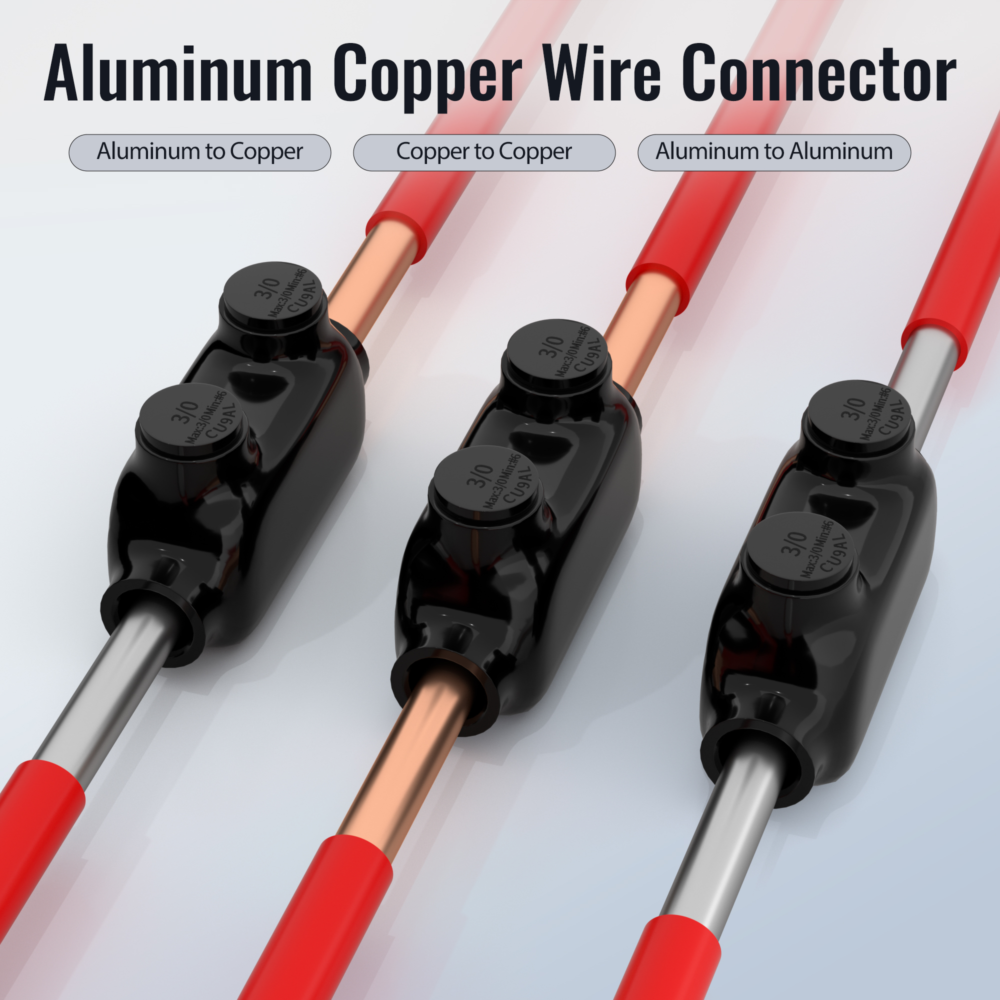 3/0 AWG - 6 AWG 2-Port Inline Splice Multi-Tap Pre-Insulated Connector