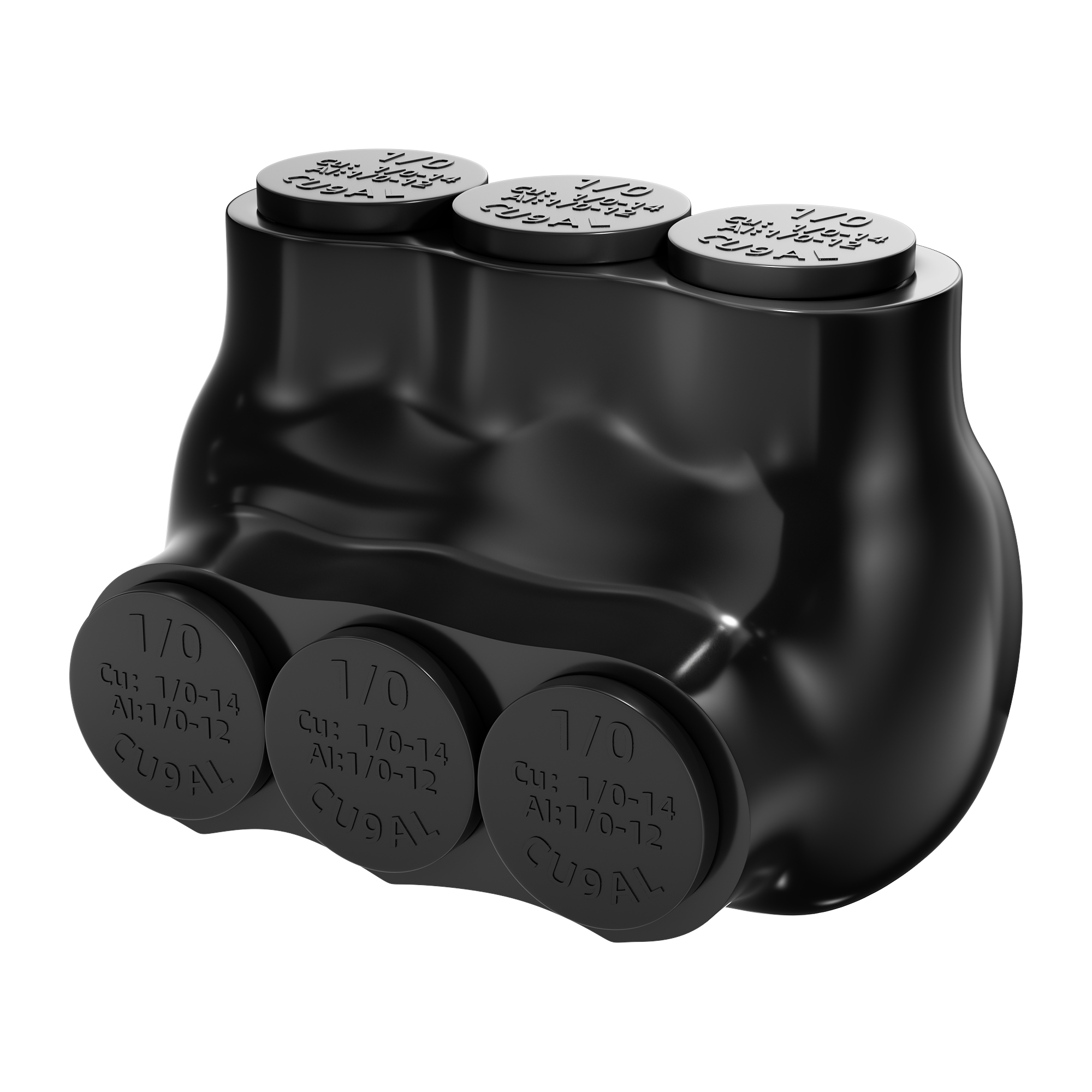 1/0 AWG - 14 AWG 3-Port Single-Sided Entry Insulated Multi-Tap Connector
