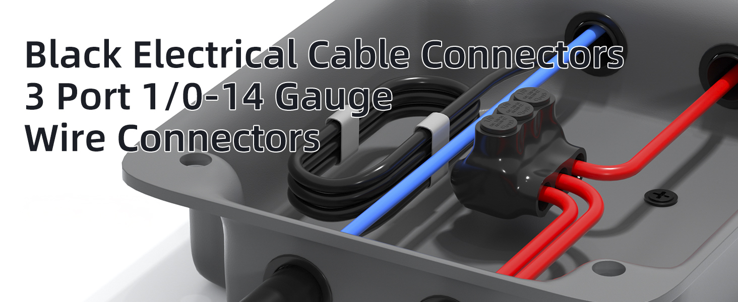 1/0 AWG - 14 AWG 3-Port Single-Sided Entry Insulated Multi-Tap Connector