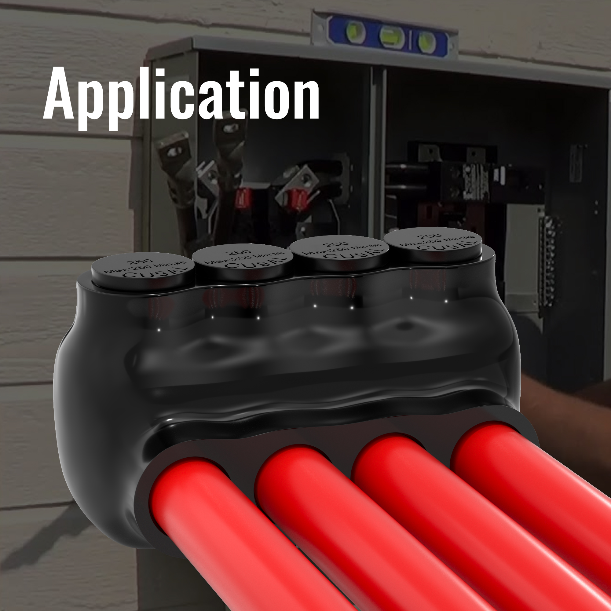 250 MCM - 6 AWG 4 Port Single-Sided Entry Insulated Multi Tap Connector