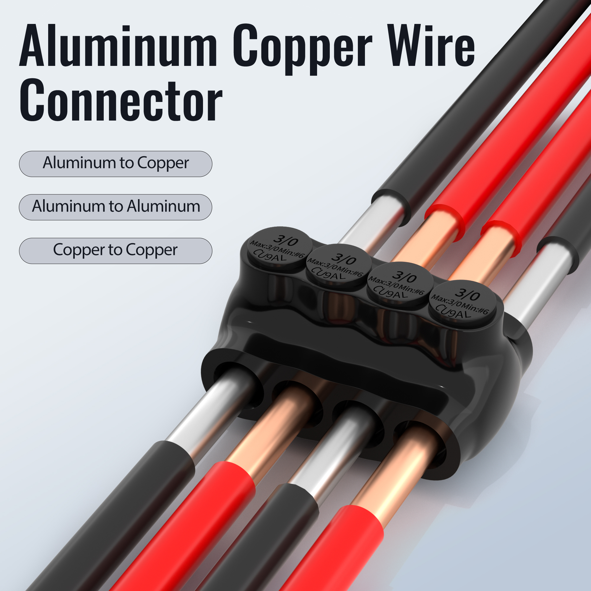 4 Port Insulated Multi Tap Connector - 3/0 AWG - 6 AWG - Dual-Sided Entry