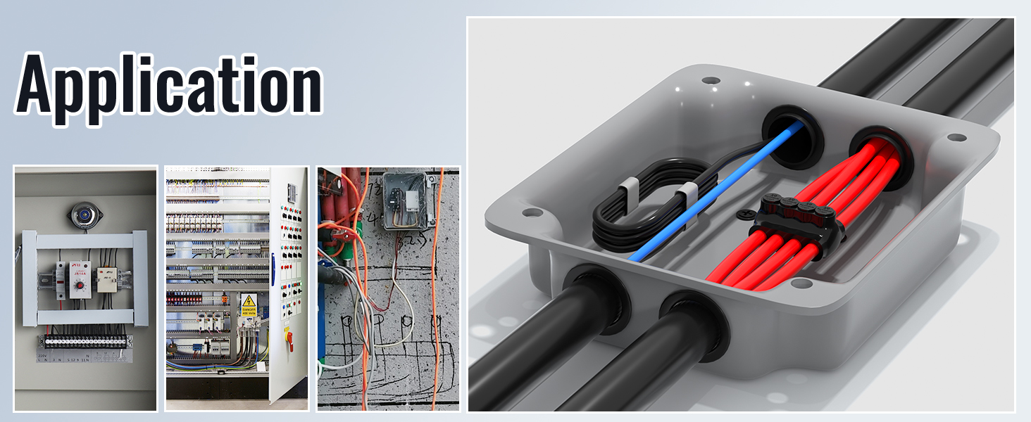 4 Port Insulated Multi Tap Connector - 3/0 AWG - 6 AWG - Dual-Sided Entry