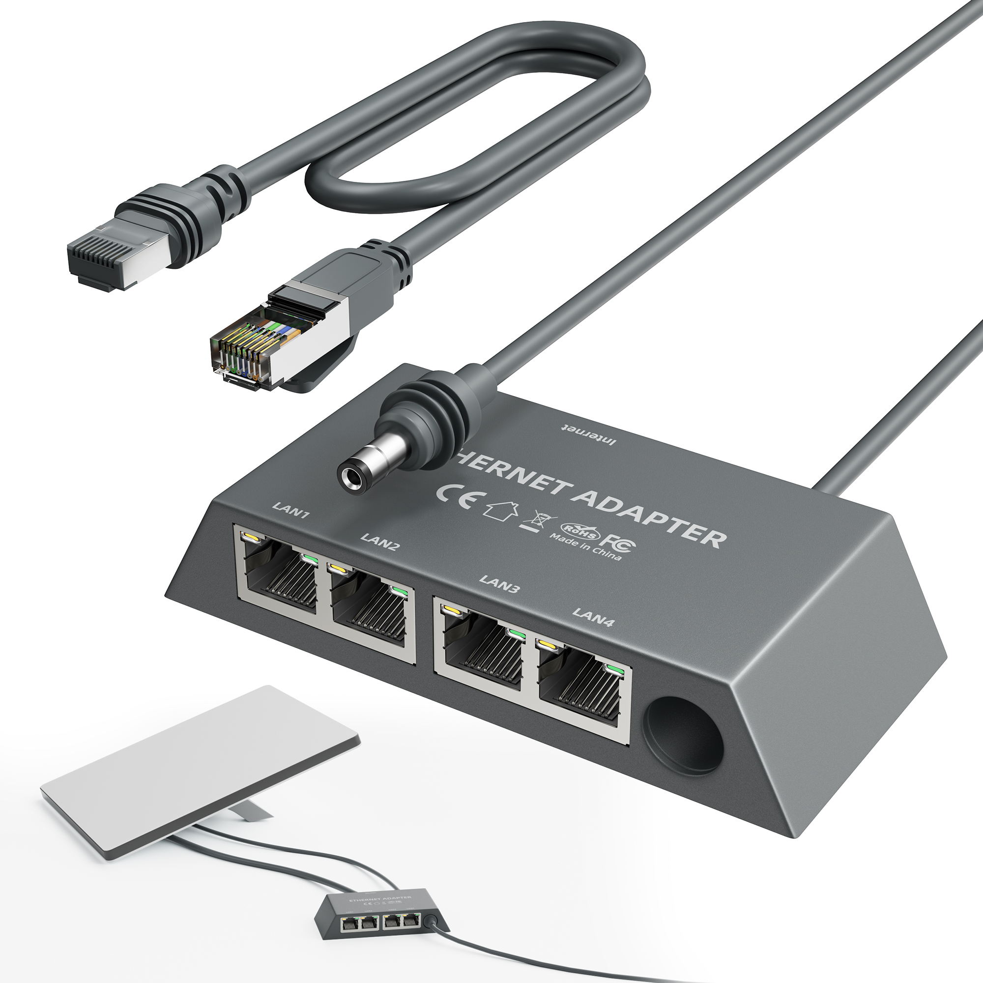 Starlink Gen 3 & Mini 4-Port Ethernet Adapter Professional LAN Network ...
