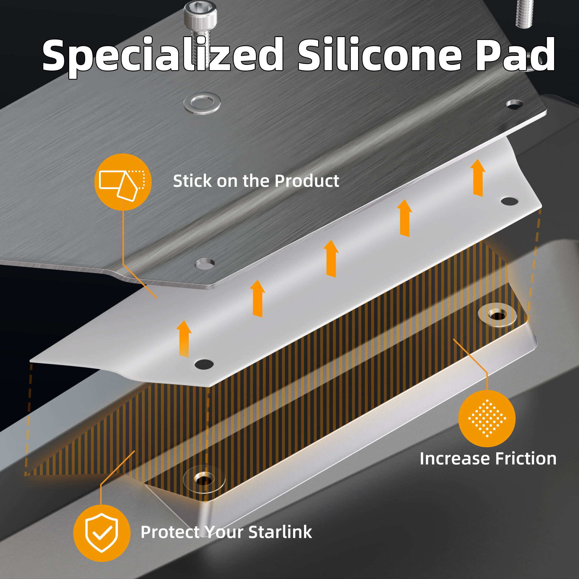 Starlink Flat High Performance (Gen 3) Roof Rack Mount Stainless Steel ...