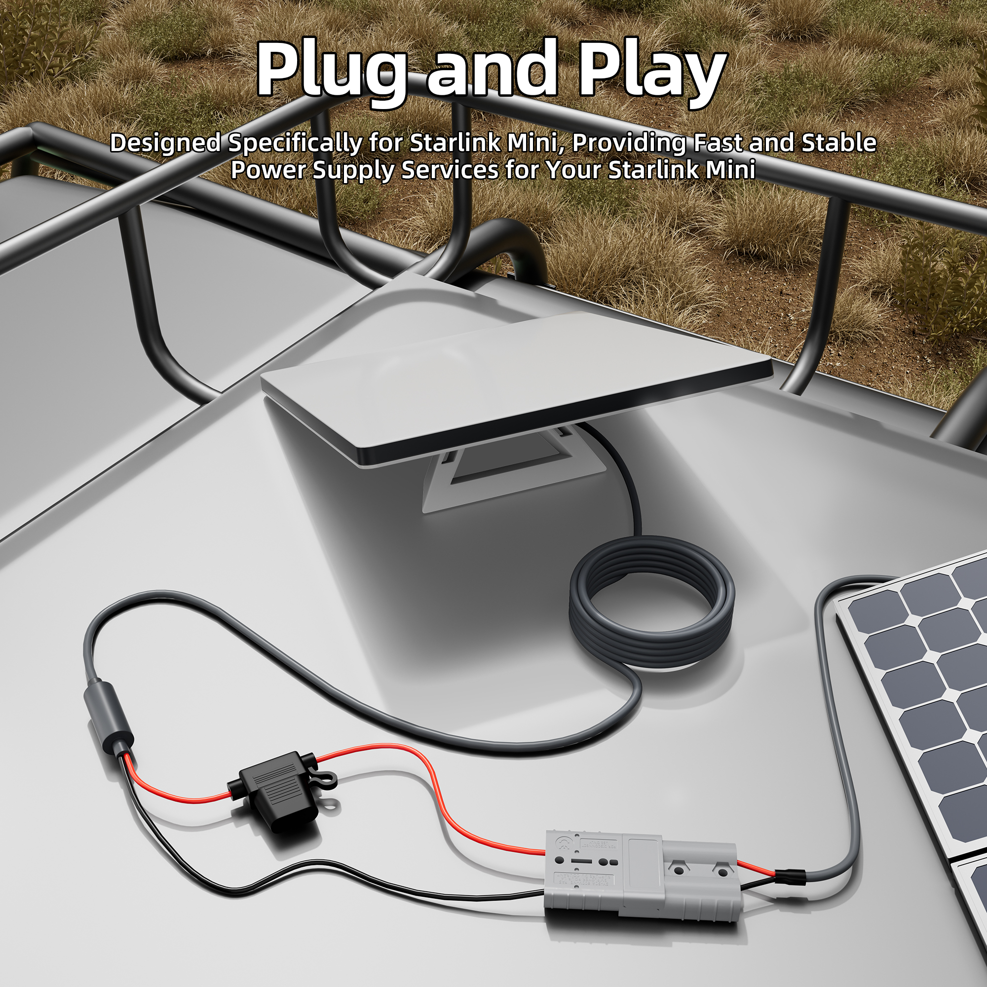 Starlink Mini DC Power Cable With Anderson SB50 Plug & 10A Fuse