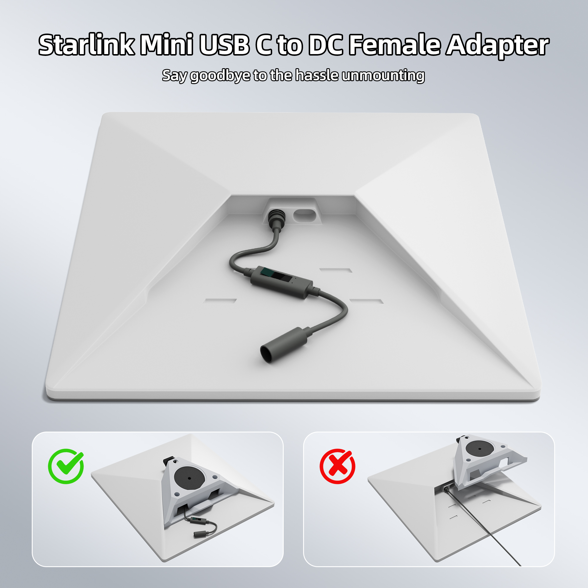 Starlink Mini DC To DC Female Adapter Power Extension - 0.17M/0.56FT